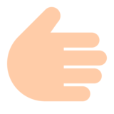 🫱🏻 Rightwards Hand: Light Skin Tone Emoji on Toss Face (토스페이스) 1.5