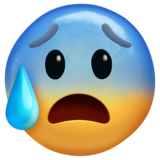 😰 Angstig Gezicht Met Zweetdruppel Emoji on Twitter Emoji Stickers 13.1