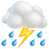 ⛈️ Sky Med Lyn Og Regn Emoji on Twitter Emoji Stickers 13.1