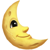 🌜 Rosto Da Lua De Quarto Minguante Emoji on Twitter Emoji Stickers 13.1
