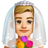 👰🏼‍♂️ 면사포를 쓴 남자: 연한 갈색 피부 Emoji on Twitter Emoji Stickers 13.1