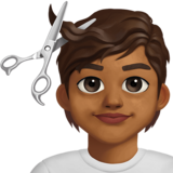 💇🏾 Person Getting Haircut: Medium-Dark Skin Tone Emoji on Twitter Emoji ...