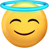 😇 Cara Sonriendo Con Aureola Emoji on Twitter Emoji Stickers 13.1