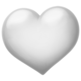 🤍 Hati Putih Emoji on Twitter Emoji Stickers 13.1