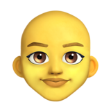 👩‍🦲 Woman: Bald Emoji on Twitter Emoji Stickers 13.1