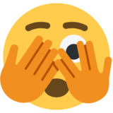 🫣 Cara Con Ojos Asomándose Emoji on Twitter / X Twemoji 15.0