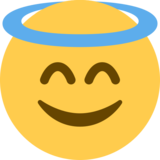 😇 Cara Sonriendo Con Aureola Emoji on Twitter Twemoji 2.1