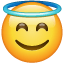 😇 Lächelndes Gesicht Mit Heiligenschein Emoji on WhatsApp 2.17