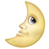 🌛 Rosto Da Lua De Quarto Crescente Emoji on WhatsApp 2.19.352