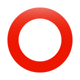⭕ Hollow Red Circle Emoji on WhatsApp 2.23.2.72