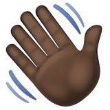 👋🏿 Winkende Hand: Dunkle Hautfarbe Emoji on WhatsApp 2.23.2.72