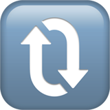 🔃 Clockwise Downwards and Upwards Open Circle Arrows Emoji