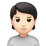 🙎🏻 Person With Pouting Face: Light Skin Tone इमोजी