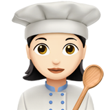 👩🏻‍🍳 Female Cook: Light Skin Tone Emoji