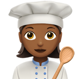 👩🏾‍🍳 Female Cook: Medium-Dark Skin Tone Emoji