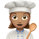 👩🏽‍🍳 Female Cook: Medium Skin Tone Emoji
