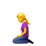 🧎‍♀️ Woman Kneeling Emoji