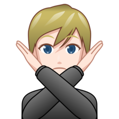 🙅🏻 Face With No Good Gesture: Light Skin Tone Emoji