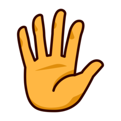 Hand with Fingers Splayed Emoji | Hand with Fingers Splayed Meaning