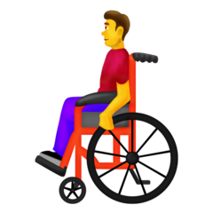 👨‍🦽 Man in Manual Wheelchair Emoji