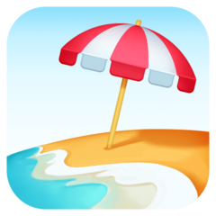 🏖️ Beach with Umbrella Emoji
