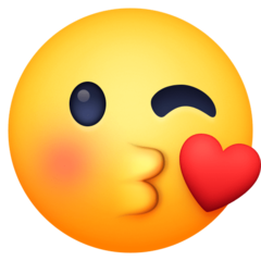 Face Blowing a Kiss Emoji | Smiley Face Blowing a Kiss