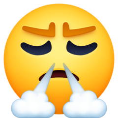 Face with Steam From Nose Emoji | Face Steam From Nose Meaning