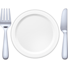 🍽️ Fork and Knife with Plate Emoji
