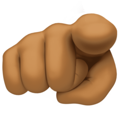 🫵🏾 Index Pointing at the Viewer: Medium-Dark Skin Tone Emoji