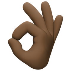 👌🏿 OK Hand Sign: Dark Skin Tone Emoji