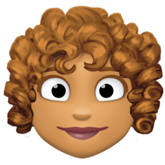 👩🏽‍🦱 Woman: Medium Skin Tone, Curly Hair Emoji