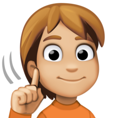 🧏🏼 Deaf Person: Medium-Light Skin Tone Emoji