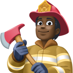 🧑🏿‍🚒 Firefighter: Dark Skin Tone Emoji