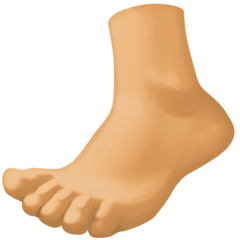 🦶🏽 Foot: Medium Skin Tone Emoji