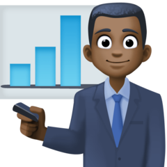 👨🏿‍💼 Male Office Worker: Dark Skin Tone Emoji