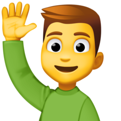 Man Raising Hand Emoji | Emoji Man Raising Hand Meaning