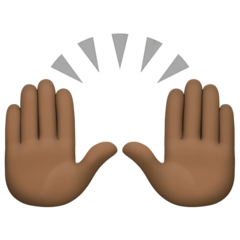 🙌🏿 Person Raising Both Hands in Celebration: Dark Skin Tone Emoji