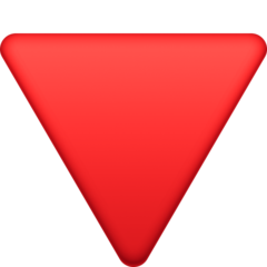 🔻 Down-Pointing Red Triangle Emoji