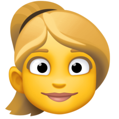 👱‍♀️ Woman: Blond Hair Emoji