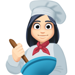 👩🏻‍🍳 Female Cook: Light Skin Tone Emoji