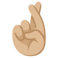 🤞🏼 Hand With Index and Middle Fingers Crossed: Medium-Light Skin Tone Emoji