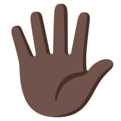 🖐🏿 Raised Hand With Fingers Splayed: Dark Skin Tone Emoji