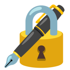 🔏 Lock with Ink Pen Emoji