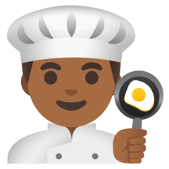 👨🏾‍🍳 Male Cook: Medium-Dark Skin Tone Emoji