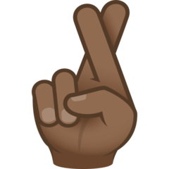 🤞🏾 Hand With Index and Middle Fingers Crossed: Medium-Dark Skin Tone Emoji