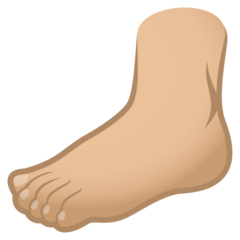 🦶🏼 Foot: Medium-Light Skin Tone Emoji