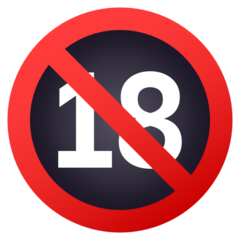 🔞 No One Under Eighteen Symbol Emoji