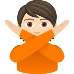 🙅🏻 Face With No Good Gesture: Light Skin Tone Emoji