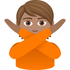 🙅🏽 Face With No Good Gesture: Medium Skin Tone Emoji