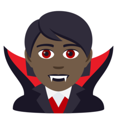 🧛🏿 Vampire: Dark Skin Tone Emoji